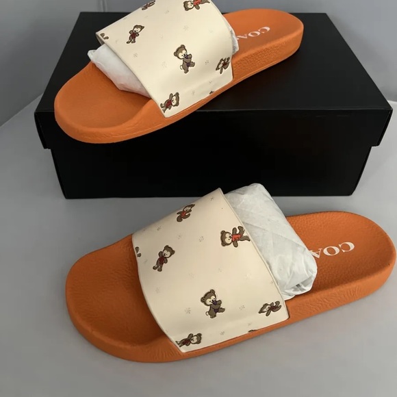 Coach | Shoes | Coach Udele Printed Signature Slide Size B C6965chalk ...